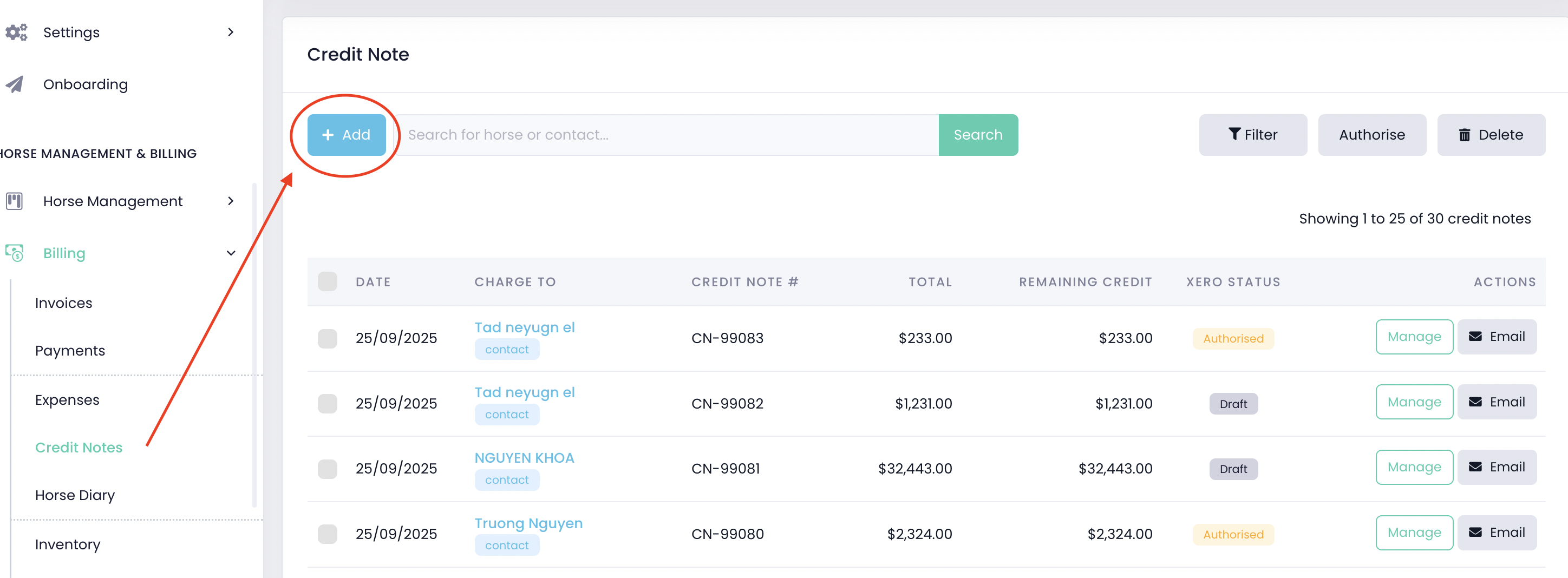 Credit Note with GST-Registered Only – miStable